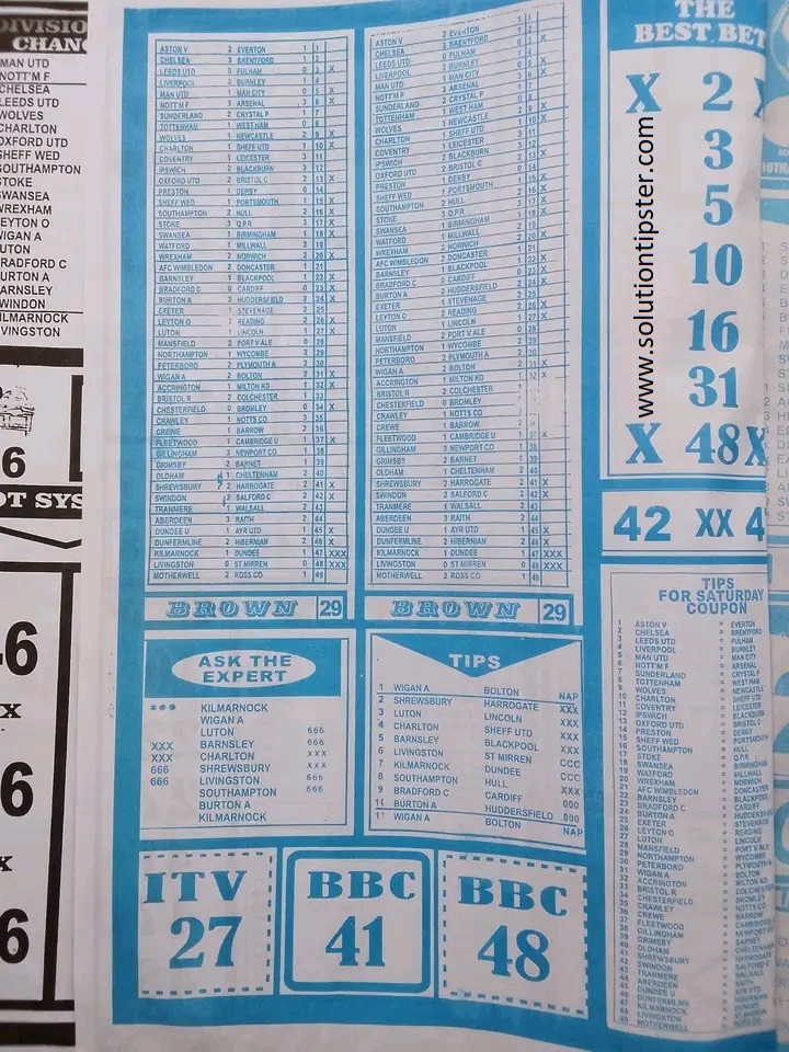 Week 29 Pools RSK Papers 2026: Soccer X Research, Bob Morton, Capital ...